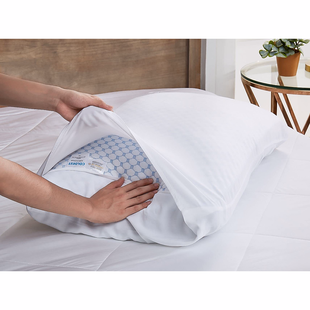 Coldest Pillow Cases Set of 2 - Pillowcase 2 Pack with Envelope Closure, Breathable Pillow Case - 100% Viscose Derived from Bamboo