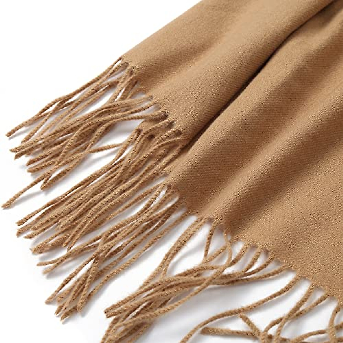 iCuviy Fall Large Soft Camel Pashmina Shawls and Wraps Thick Scarfs for Women Christmas Gifts Warm Winter Cashmere Feel Extra Long Women Wool Scarfs for Evening Dress