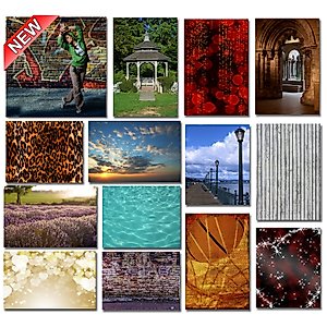 EZbackgrounds' Complete All-in-One Digital Backgrounds Package on USB Flash Drive Memory Stick for Professional Photographers and Hobbyists