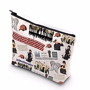 XYANFA Walking-d Zombie TV Inspired Makeup Bag Zombie Daryl D Fan Gift TV Show Lover Zipper Pouch (EVERYTHING WE'VE DONE)