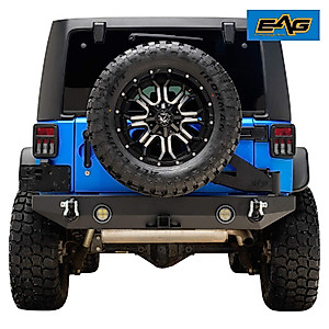 EAG Compatible with JK Rear Bumper with Tire Carrier 07-18 Wrangler