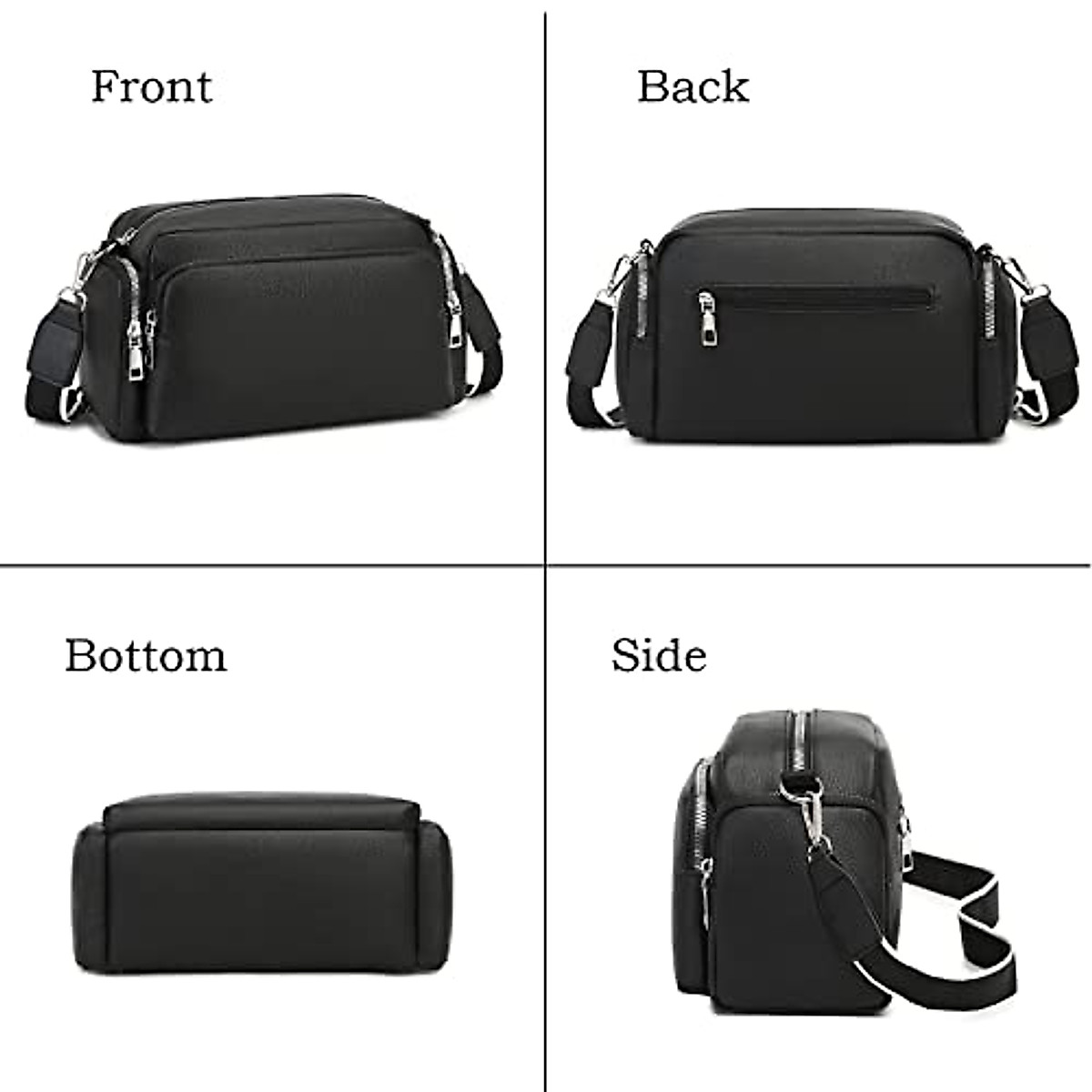 Small Crossbody Bags for Women Trendy - Fanny Packs Wide Strap Ladies Shoulder Handbags Crossbody Purse with Multi Pockets