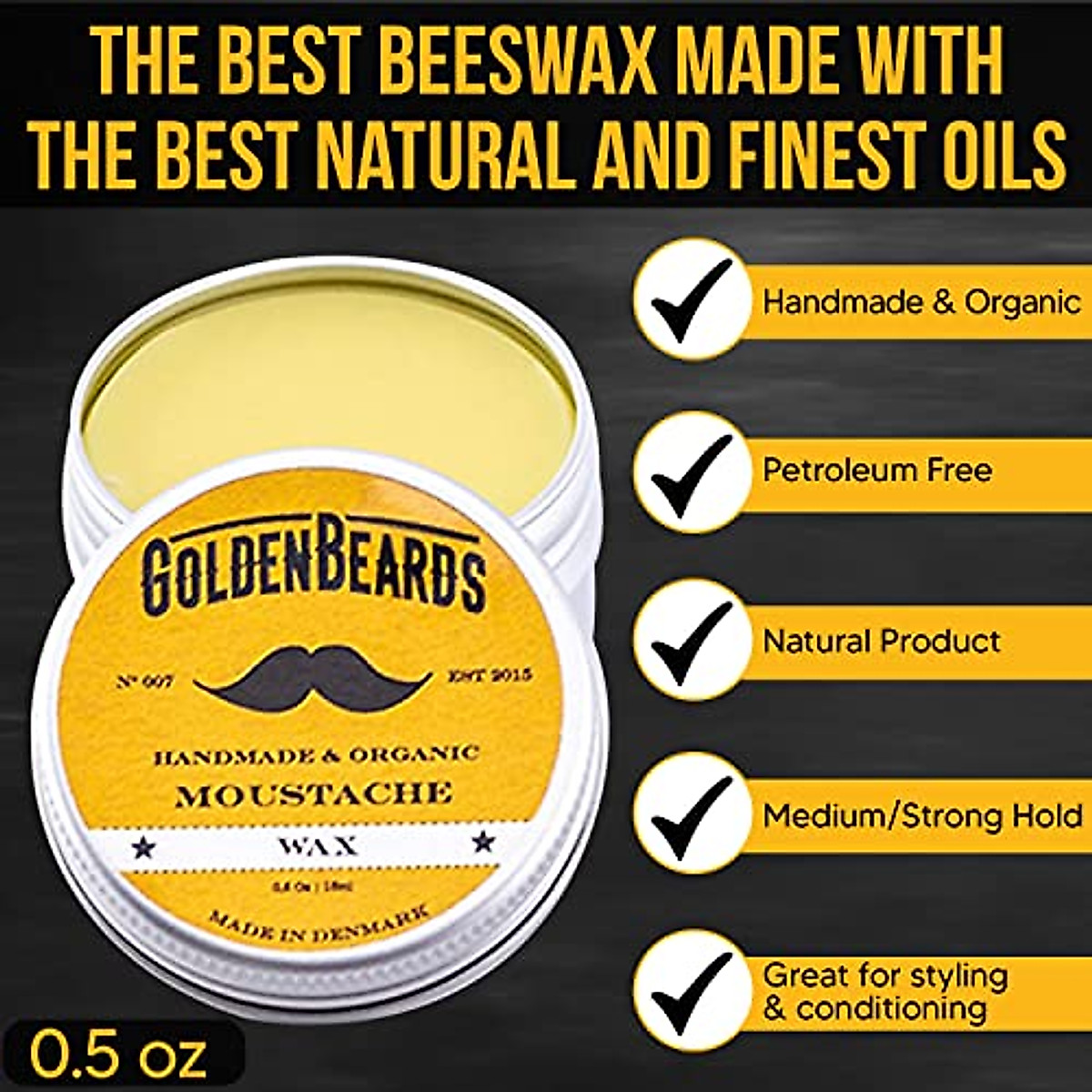Moustache Wax & Folding Small Comb Get the BEST Moustache Wax KIT with a 3" Folding Comb at BEST Price.A must to use for your Moustache