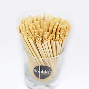 Natural Straws made out of Hay by Sophia's Straws 5 inch I 500 Straws - All natural, eco-friendly and disposable Hay Straws