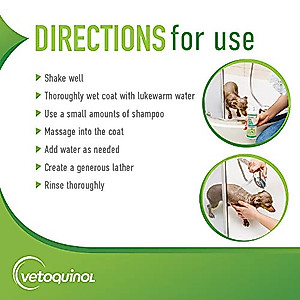 Vetoquinol Aloe & Oatmeal Shampoo — Gentle, Moisturizing Formula with Coconut Scent for Dogs & Cats, 16oz