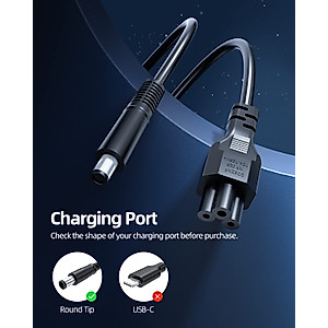 90W 65W AC Adapter Fit for Dell Latitude Laptop Charger, Fit for All Dell Latitude Series Round Connectors 19.5V 4.62A