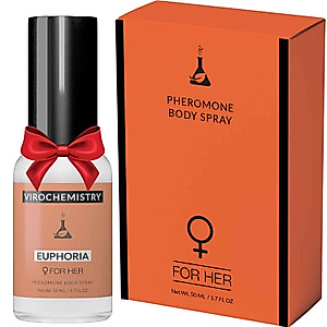 VIROCHEMISTRY Pheromones For Women (EUPHORIA) Body Spray - Elegant, Ultra Strength Organic Human Pheromones Fragrance Body Spray 50mL - [Human Grade Pheromones to Attract Men]