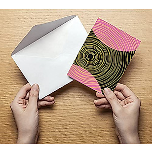 Better Office Products 100-Pack All Occasion Greeting Cards, Modern Art Designs, Assorted Blank Note Cards, 4 x 6 inch, 6 Exclusive Abstract Designs, Blank Inside, with Envelopes