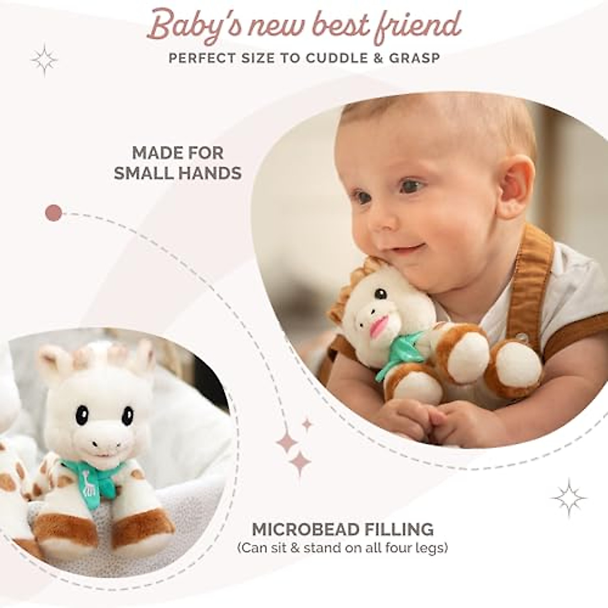 Sophie la girafe | Sweetie Baby Sophie Plush | Ultra Soft, Flexible & Easy to Grasp | Ideal for Travel | Awaken The Senses