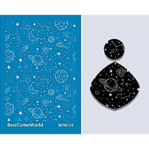 EZILLION 6PCS Silk Screen Stencil for Polymer Clay - Universal,Star,Sun,Moon Style Polymer Clay Silkscreen,Clay Earring Silkscreen Tools,Polymer Clay Kits