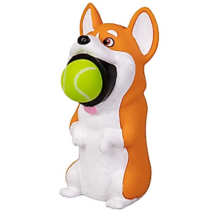 Hog Wild Corgi Ball Popper Toy - Includes 4 Soft Foam Balls - Squeeze to Pop Air Powered Balls Up to 20 Feet - Launcher Safe for Indoor/Outdoor Play - Party Favor Gift for Kids, Girls, Boys Ages 5+