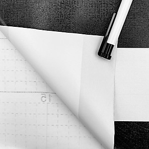 SimpleLife4U Black and White Stripe Self-Adhesive Shelf Liner Contact Paper 17.7 Inch By 9.8 Feet