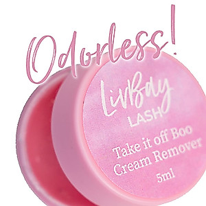 LivBay Lash - Lash Cream Remover | No Scent & Quick Eyelash Adhesive Removal and Dissolver for Sensitive Skin (Professional Use Only)