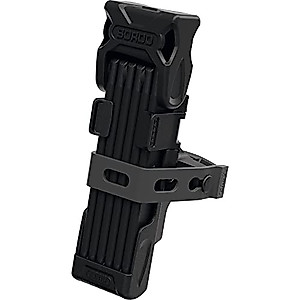 ABUS Bordo 6000K Folding Lock with Saddlefix Mount & rain Cap - Bike Lock with XPlus Cylinder for high Tamper Protection - ABUS Security Level 10 - Length 90 cm