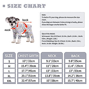 Dog Surgery Recovery Suit, Dog Onesie for Surgery Female Male Dogs, Dogs Pajamas Long Sleeve, Small Dogs Onesie, Abdominal Wound Bandages Surgical Suit, Cat Recovery Suit for Shedding Skin Disease
