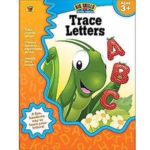 Trace Letters Handwriting Workbook, Alphabet and Basic Vocabulary Activity Book for Kindergarten and Preschool Learning (Big Skills for Little Hands®)