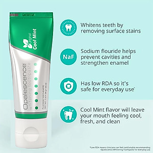 Opalescence GO 15% (10 Treatments) Original Prefilled Teeth Whitening Trays w/Travel Whitening Toothpaste 1.0 Oz. Hydrogen Peroxide - Cool Mint - Made by Ultradent.