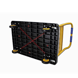 Generic Platform Hand Truck Folding Platform Truck Plastic Panel and Metal Handle Moving Push Cart for Warehouse Basements Flatbed Trolley Easy Transport Foldable (Size : 73-Mute)