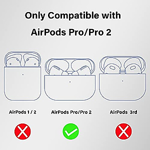 Wonhibo Cute Bear Airpods Pro 2 Case, Kawaii Silicone Cover for Apple Airpod Pro 2nd with Keychain for Women