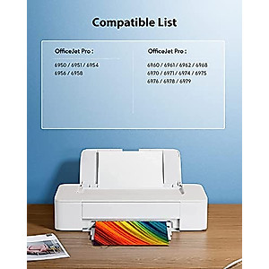 Exurbiz 902XL Compatible Ink Cartridge Replacement for 902 XL with Officejet Pro 6978 6960 6962 6968 6954 6958 6950 6951 6970 Printers (Black, Cyan, Magenta, Yellow, 4 Combo Pack) High Yield
