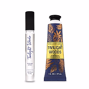 Bath and Body Works - Twilight Woods - Mini Perfume Spray and Hand Cream – 2 pc Travel Size (2019 Edition)