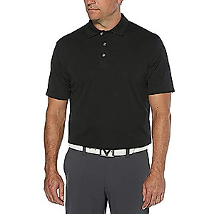 Callaway Men's Short Sleeve Core Performance Golf Polo Shirt with Sun Protection (Size Small-4X Big & Tall), Black, XX-Large