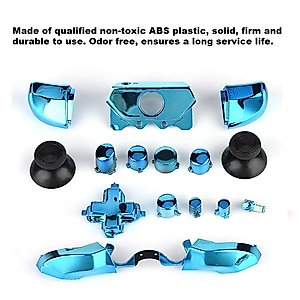 Controller Mods, Thumbsticks ABXY Buttons Replacement Parts for Microsoft One One S X Controller(Blue)