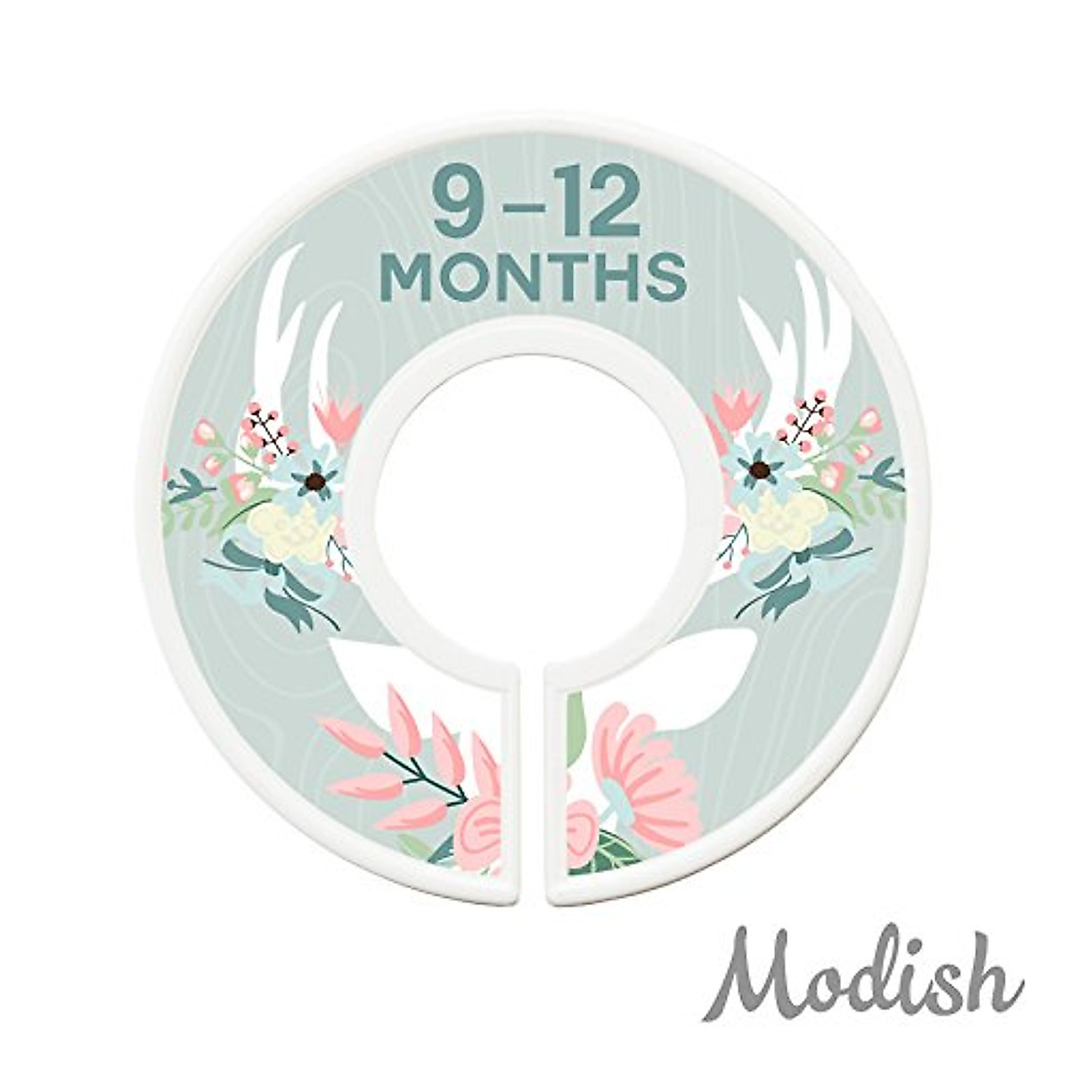 Modish Labels Baby Clothes Size Dividers, Baby Closet Organizers, Size Dividers, Baby Closet Organizers, Closet Dividers, Clothes Organizer, Girl, Woodland, Deer, Boho, Floral Antlers, Flowers (Baby)