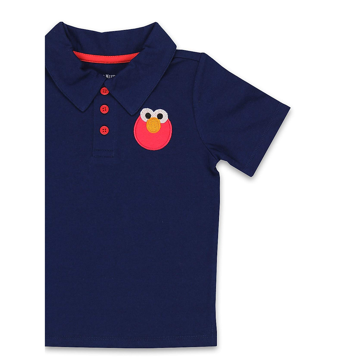 Isaac Mizrahi Loves Sesame Street Gang Elmo Baby Toddler Polo Collared Shirt (2T, Navy)
