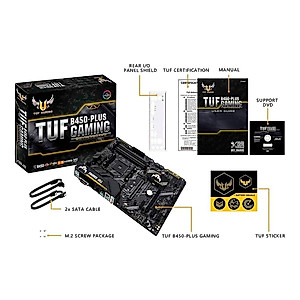 ASUS TUF B450-Plus Gaming Motherboard (ATX) AMD Ryzen 2 AM4 DDR4 HDMI DVI M.2