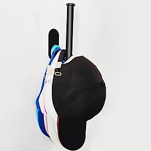 kuaile Hat Racks for Baseball Caps, Adhesive Hat Hooks for Wall, Stainless Steel Baseball Cap Hanger for Baseball Caps Holds 30 Caps, Elegant and Economical Hat Rack for Baseball Fans (2 Pcs)