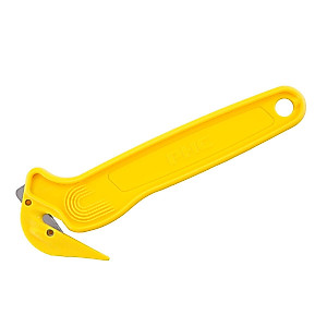 Pacific Handy Cutter DFC364 Film Cutter, w/ Tape Splitter, Disposable, Yellow, 6 Packs
