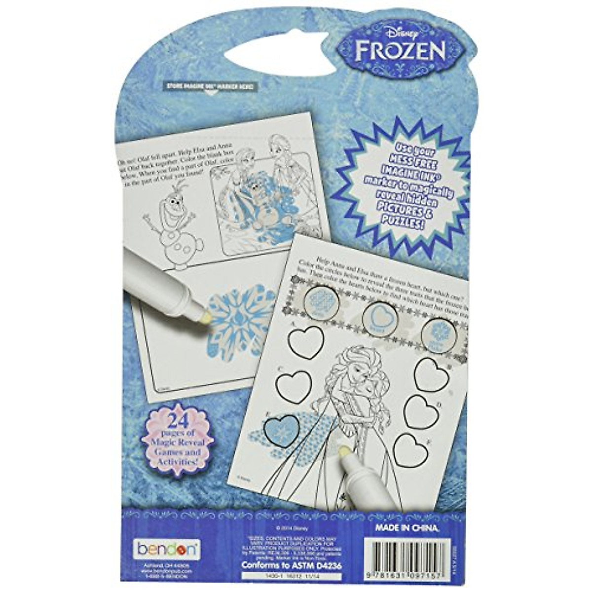 Bendon Publishing Disney Frozen Imagine Ink: Mess-Free Game Book