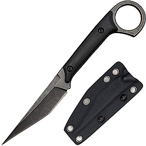 Gtkii GTK140 Fixed Blade Knife, D2 Steel Blade G10 Handle EDC Tool Knife for Outdoor Camping Hiking Hunting(Black)
