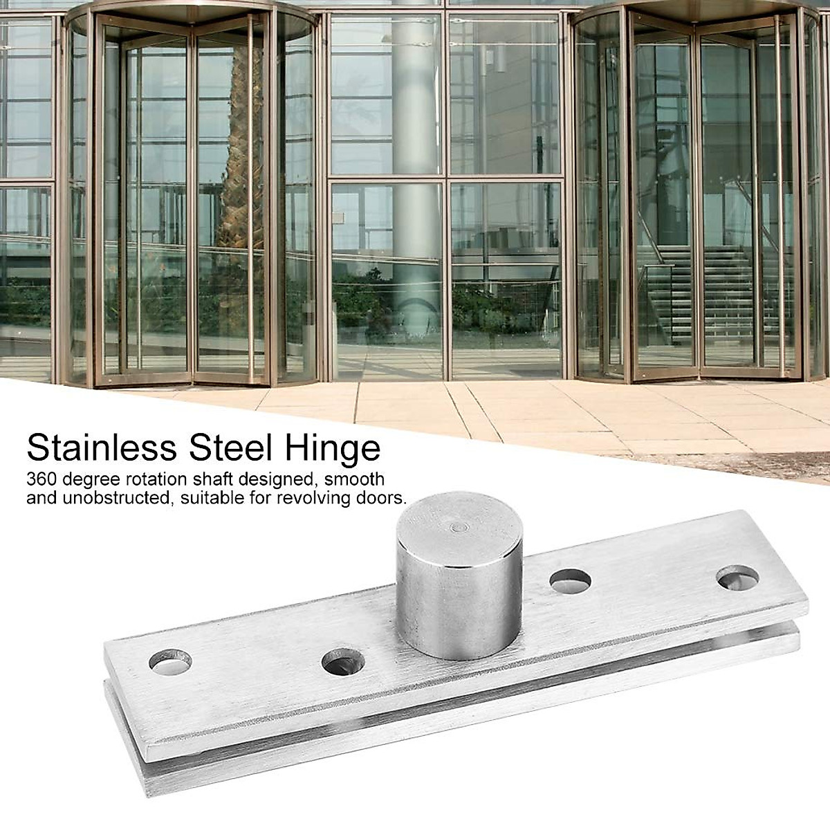 2PCS Rotatable Door Pivot Hinges 360 Degree Stainless Steel Concealing Hinges Door Pivot Hinges Up Down Shaft Hinges Set for Windows Fence Sheds Kitchen Gate(2pcs)