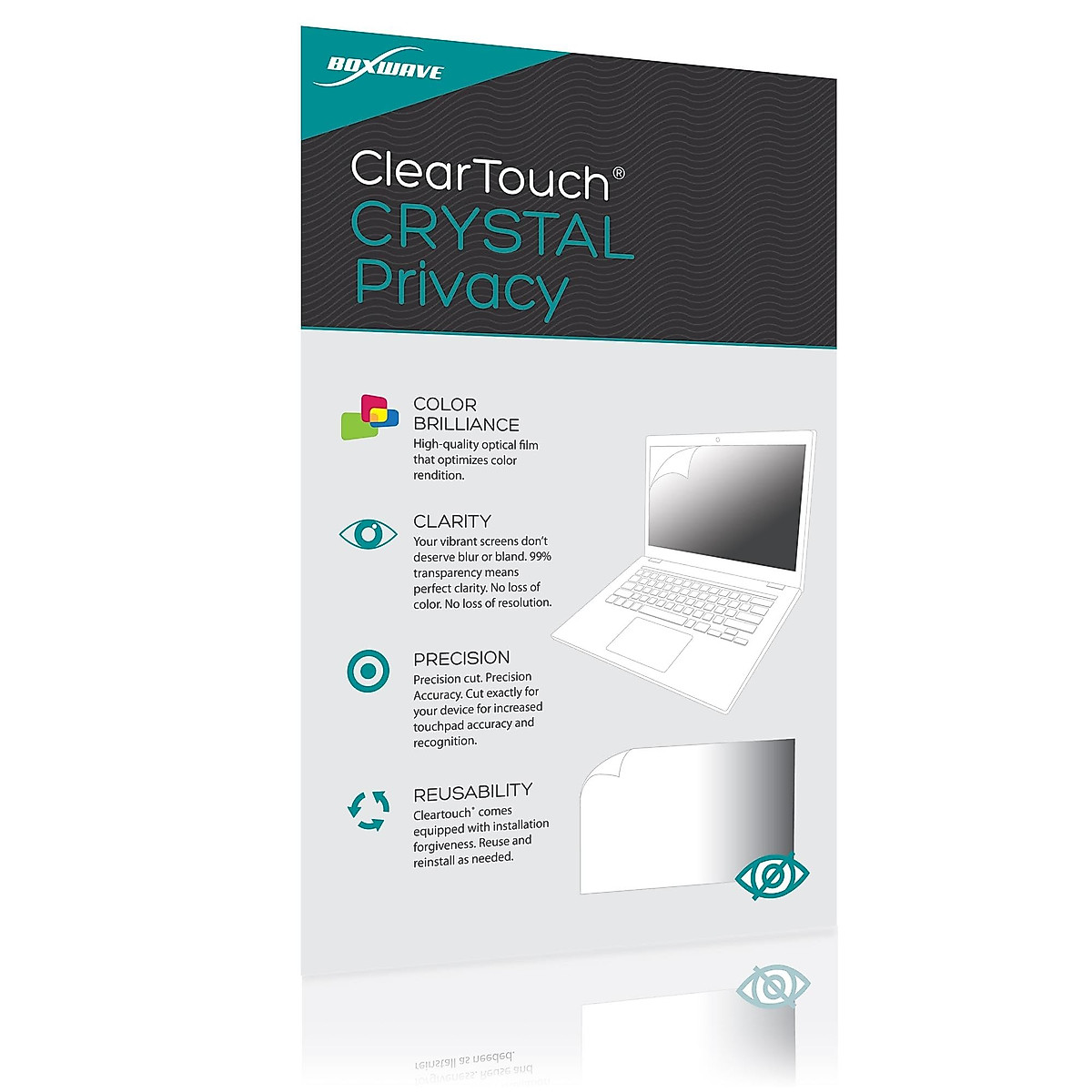 BoxWave Screen Protector Compatible with Ecobee Ecobee3 Lite - ClearTouch Crystal Privacy (2-Pack), Privacy Screen Protector Flexible Film Clear