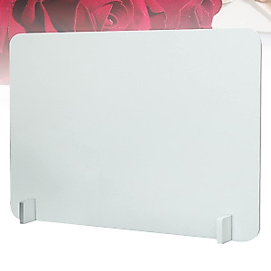 WATIIFUFU Acrylic Desk Sheer Panels Office Divider Desk dividers Classroom Privacy Desk Divider Office partitions and dividers freestanding Table Cut Off Splash Guard Frosted White