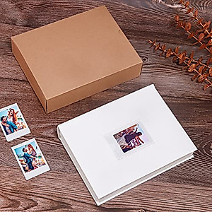 128 Pockets Photo Album with Writing Space, Front Window, Polaroid Photo Albums 3 Inch Compatible with Fujifilm Instax Mini 12 11 9 8 7+ 90 40, Polaroid 300, K-pop Photocards (White)