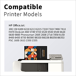 LEMERO UTRUST Remanufactured Ink Cartridge Replacement for HP 94 95 use with HP OfficeJet 100 H470 7310 7410 150 7210 Photosmart 8150 8450 2710 DeskJet 460 6540 9800 Printer (Black Tri-Color, 2-Pack)