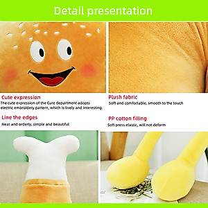 Zazzer French Fries Bread Plush Toy,13.8" Fun Food Plush Pillow,13.8" Cute Food Stuffed Animal Toy,Kawaii Room Decor Holiday Birthday Gift for Kids Boys Girls (F)