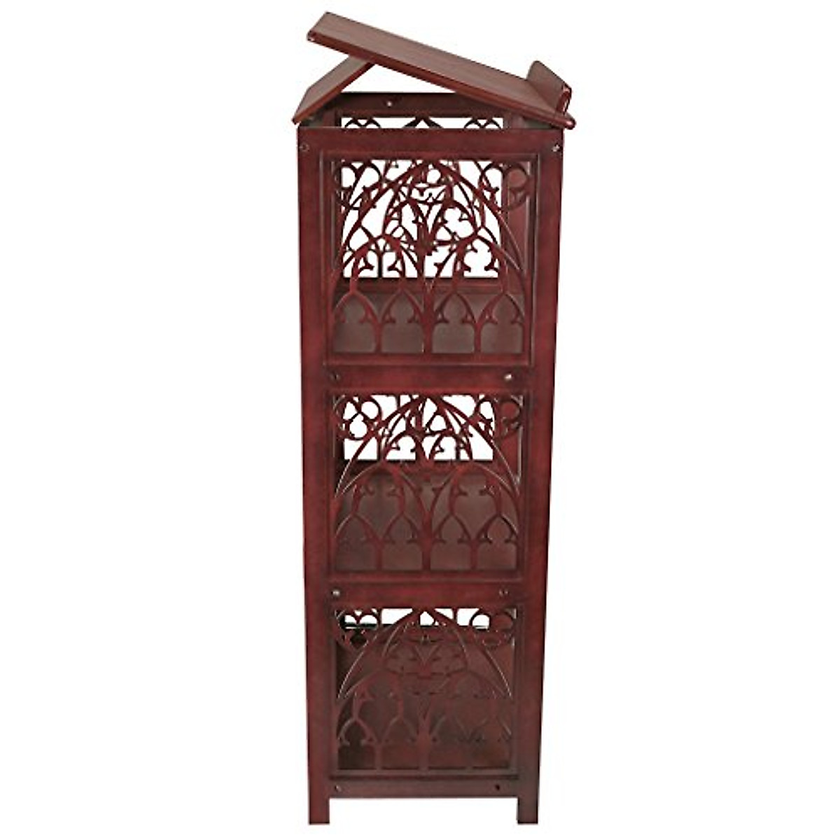 Design Toscano St. Thomas Aquinas Gothic Decor Wooden Bookstand Library Display Stand, 43 Inch, Walnut Finish