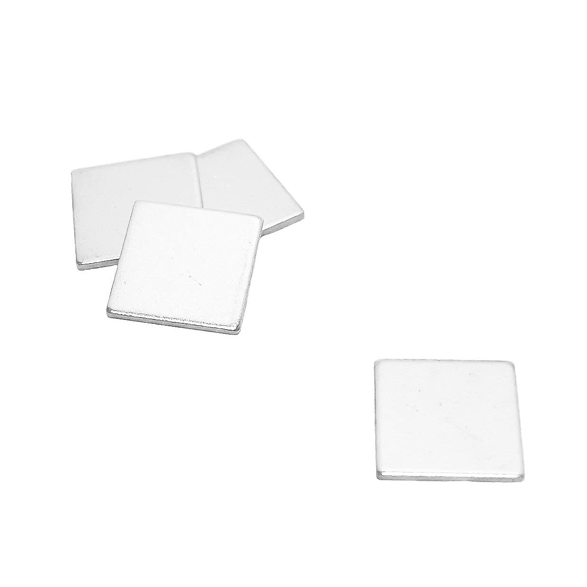 totalElement 1/2 x 1/2 Inch Steel Block Blanks, Blank Metal Strike Plates (200 Pack)