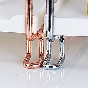 Desktop Cosmetics Storage Rack Rose Gold 2/3 Layers Bathroom Makeup Organizer Assembled Kitchen Seasoning Iron Storage Shelves (2-Layers)