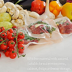 VEBUG Vacuum Sealer Bags Quart Size 100 Gallon 11x16Inch Seal a Meal BPA Free Heavy Duty Commercial Grade Great for vac storage Meal Prep or Sous Vide