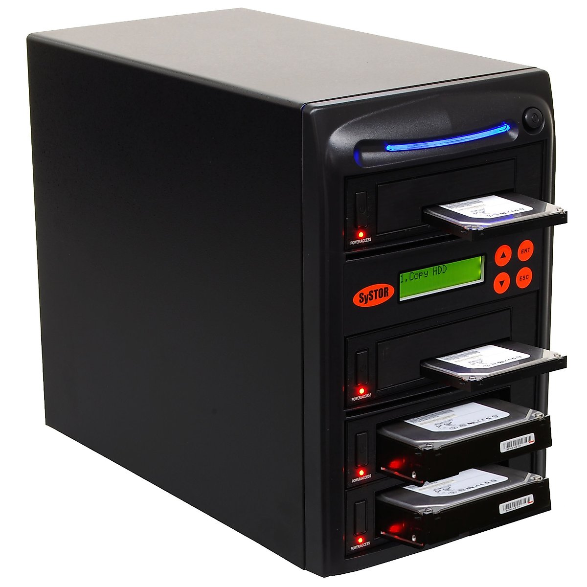 Systor 1:3 HDD/SSD Hard Drive Duplicator - 9GB/Min - Standalone Copier & Eraser/Sanitizer for Multiple SATA 3.5 Disk & 2.5 Solid State Drives - Copy Speeds of up to 150MB/Sec (SYS203HS-DP)