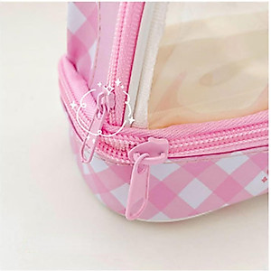 MIFJNF Cute Pencil Case Kawaii Pencil Case Aesthetic Large Capacity Pencil Case School Supplies Pencil Pouch for Girls (Pink)