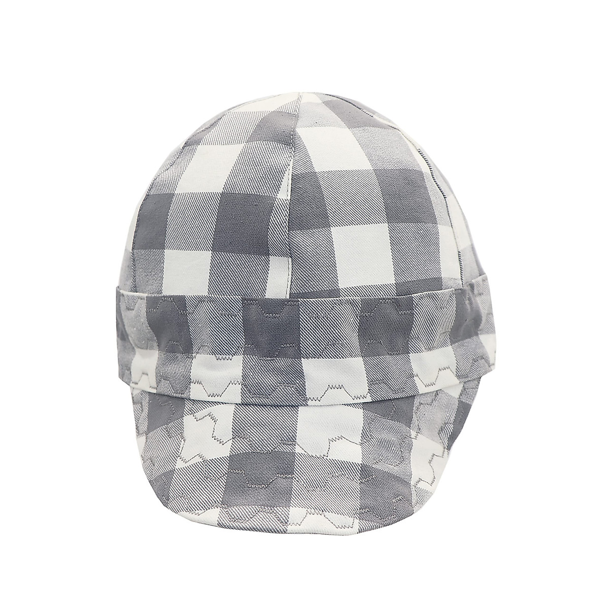 BOCOMAL 2 Pack Welding Cap Plaid Style CAT2 NFPA2112 Flame Resistant 7OZ Midweight Welder Hats 7 1/8