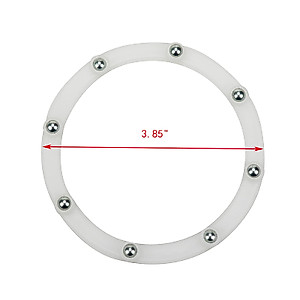 Lazy Susan Mcredy Lazy Susan Turntable 3.82x0.43"(DxH) Plastic Lazy Susan White Plastic Pack of 10