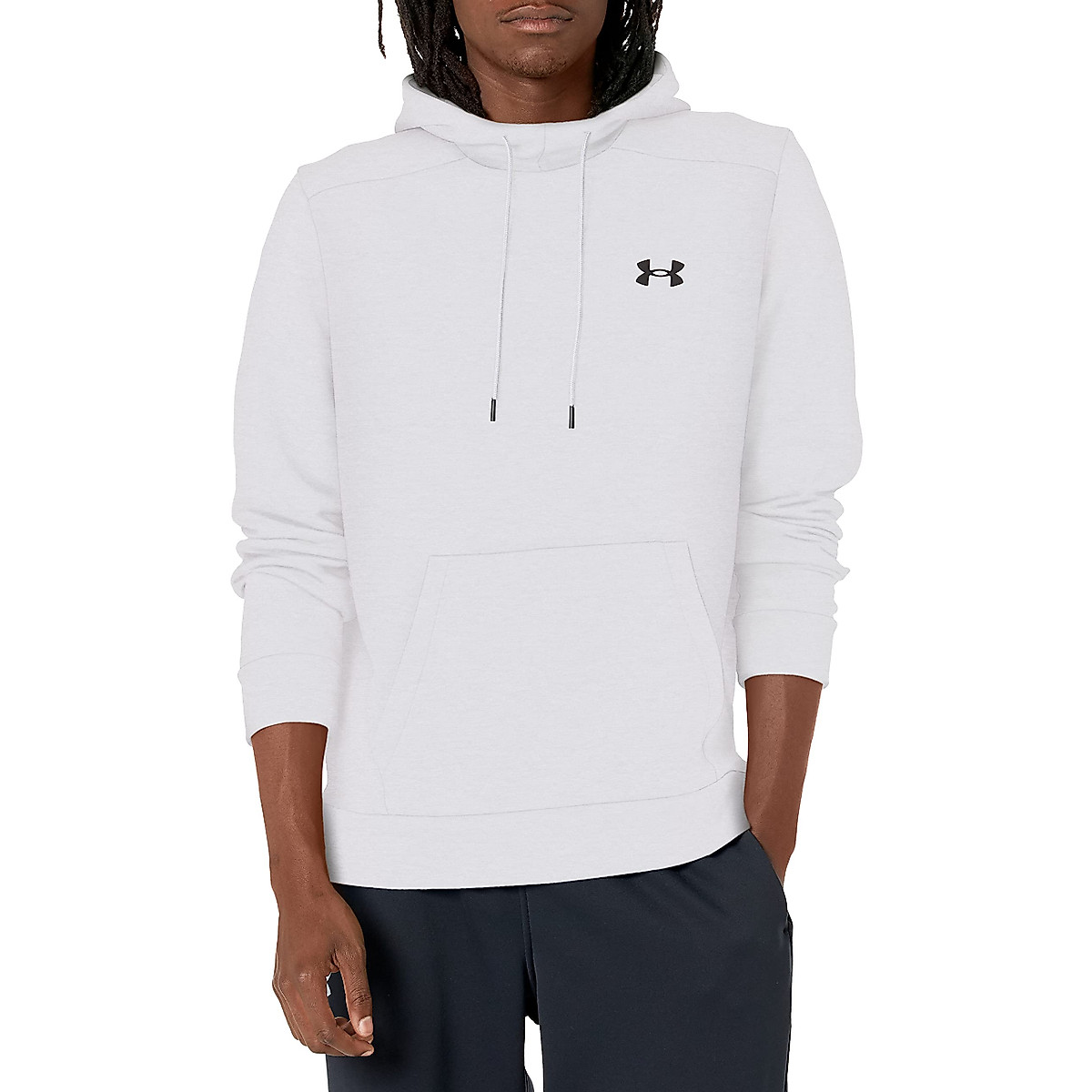 Under Armour Men's ArmourFleece Twist Hoodie, (014) Halo Gray / / Black, Medium