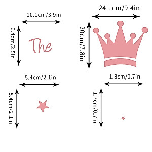Princess Crown Wall Stickers, The Princess Sleeps Here Wall Decals for Girls Room Little Girls Bedroom Nursery Playroom Daycare Classroom Parties Decoration